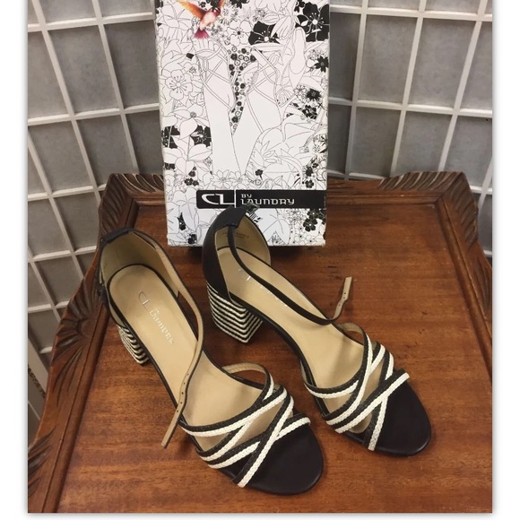 CL by Laundry | Shoes | Cl By Laundry Shoessandalswhiteblacksize95 ...